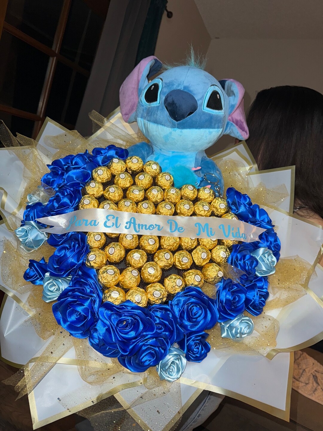 Stitch 32 Blue Rose Bouquet, for Her, Eternal Rose Bouquet, Birthday ...