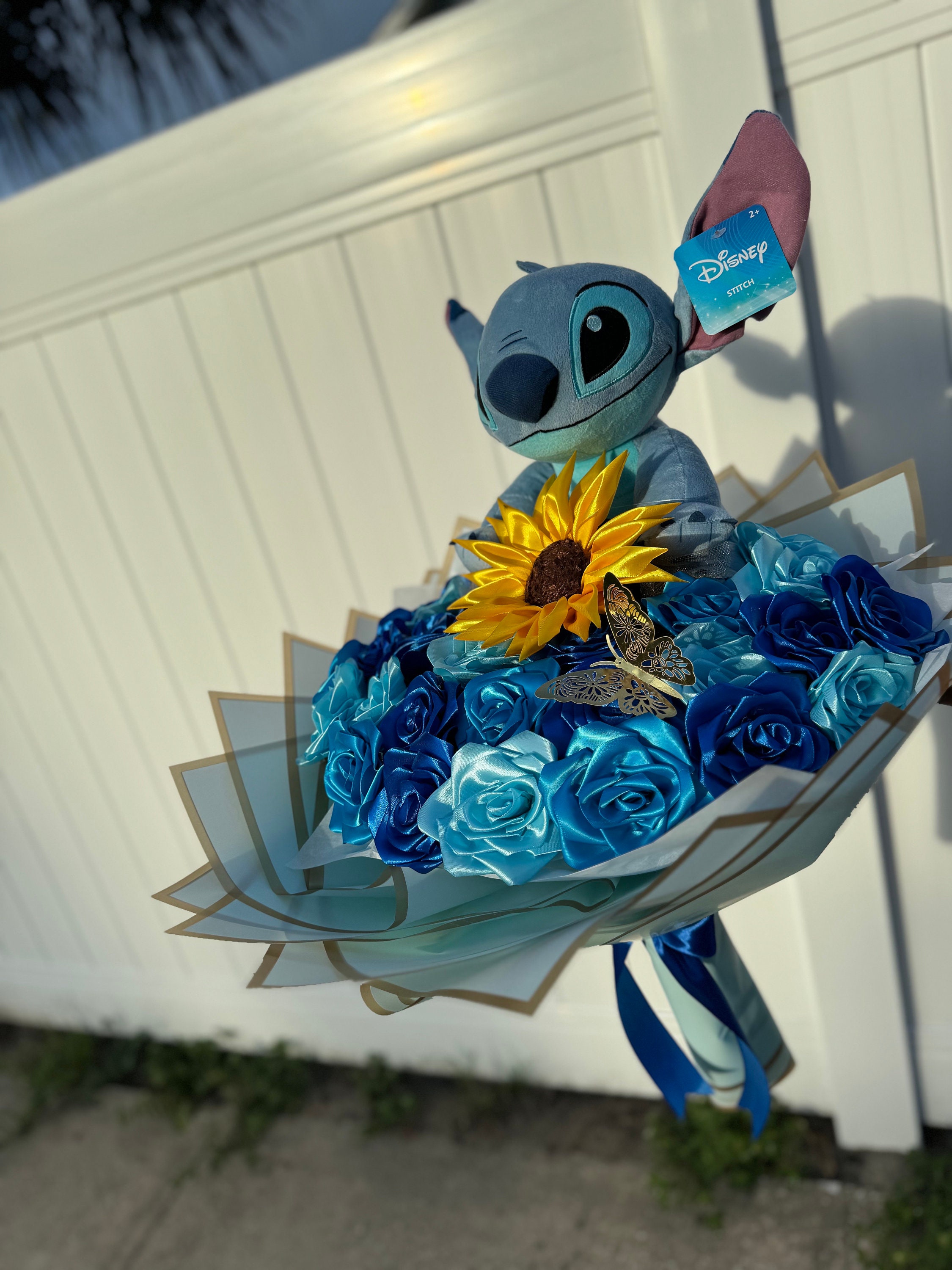 Stitch 32 Blue Rose Bouquet, for Her, Eternal Rose Bouquet, Birthday ...