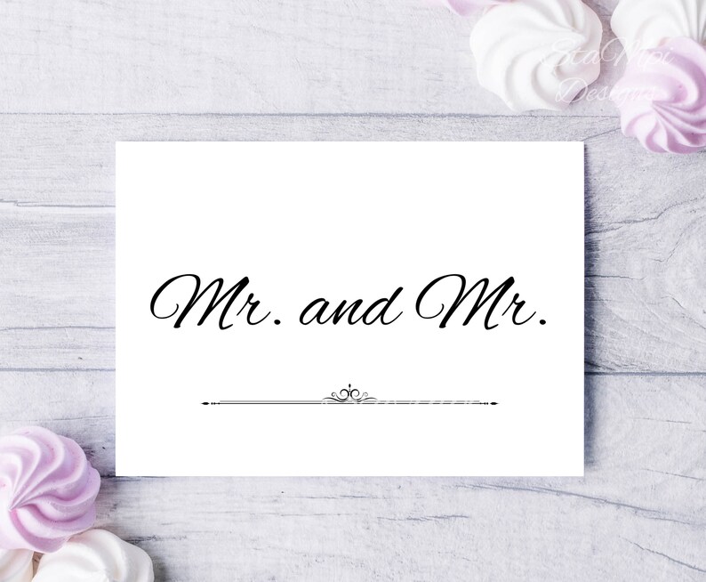 Gay Marriage Card Mr And Mr Printable Card Same Sex Wedding Etsy