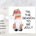 Printable Gnome Christmas Card for Christmas Greetings - Etsy