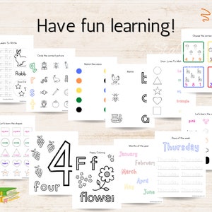 Preschool Printable Worksheets, Homeschool Worksheets, Toddler Learning ...