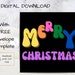 Merry Christmas Card Printable Christmas Card Digital - Etsy