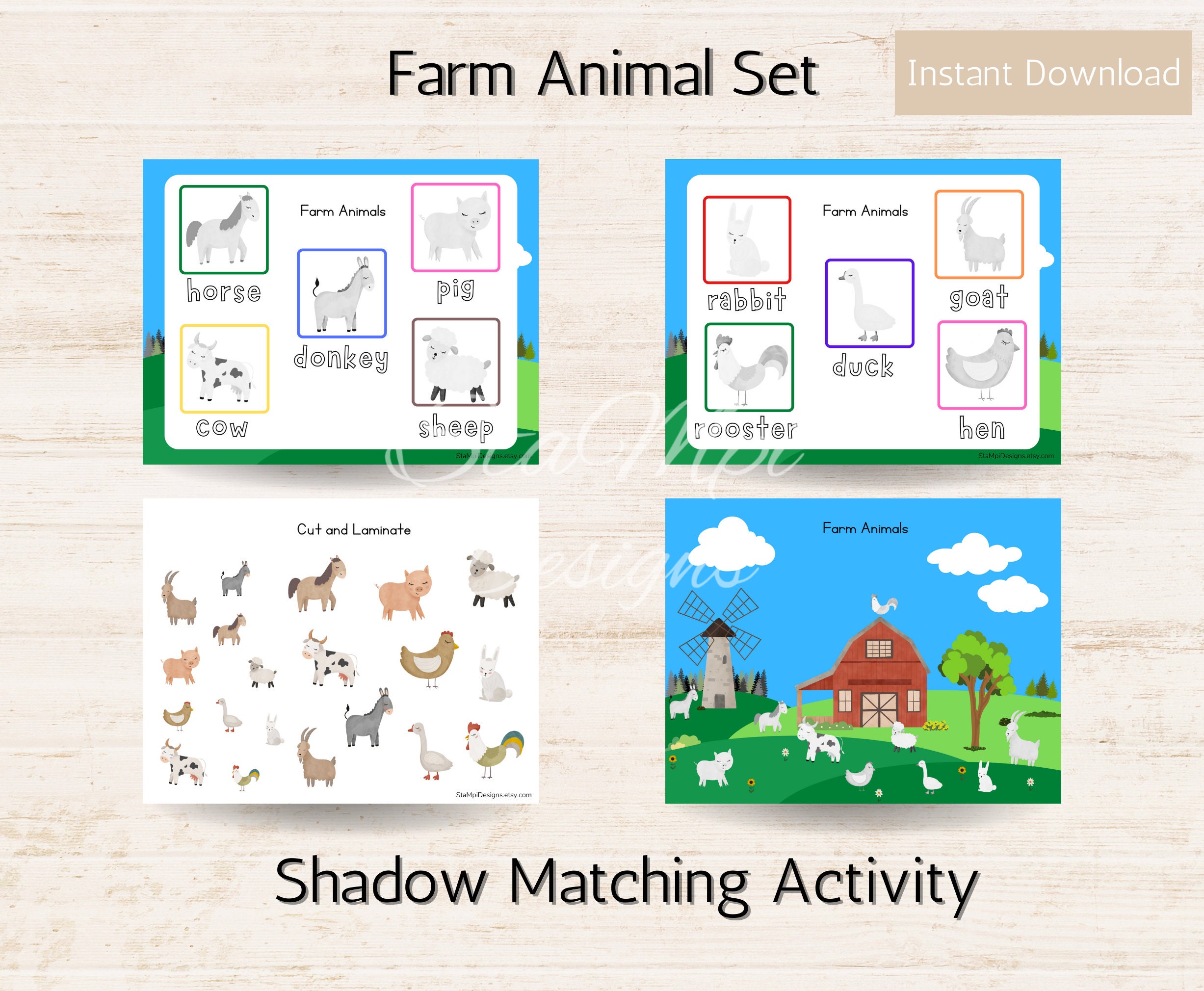 Educational Activity Printable for Toddler Busy Book Preschool Binder ...