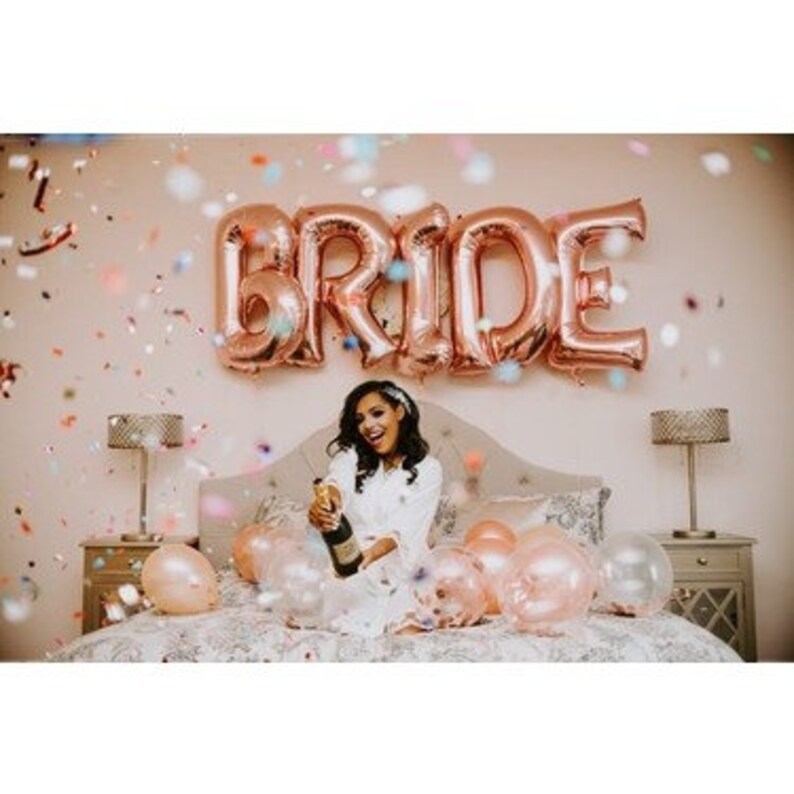 Bride Balloon 100cm Helium Gold-silver-rose Gold Bride Party Products ...