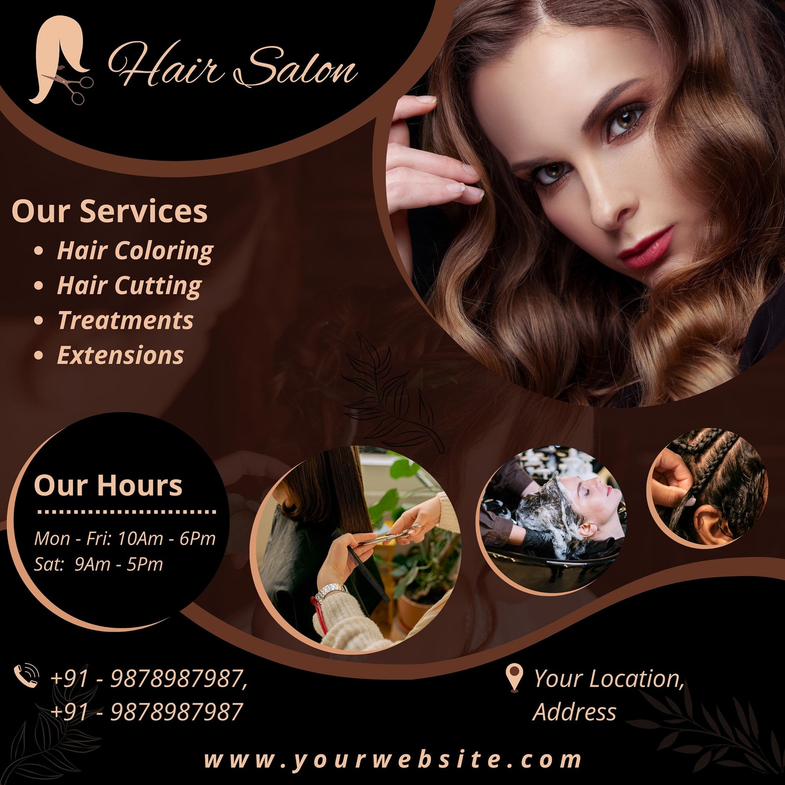 DIY Hair Salon Canva Flyer Template Social Media Flyer - Etsy