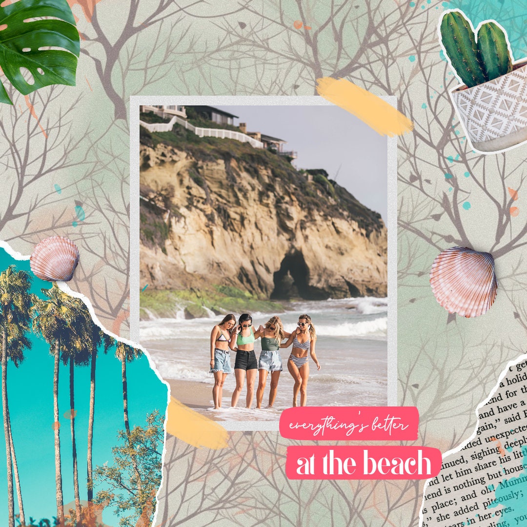 Scrapbook Digital Paper Seamless Floral Spring Trees Digital Background ...