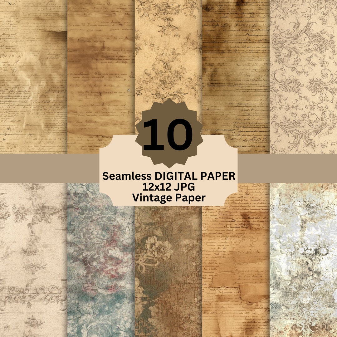 Scrapbook Digital Journal Paper Seamless Vintage Digital Background ...