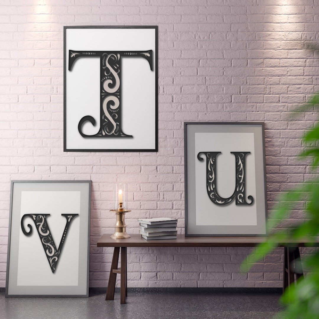 Letter V Digital Nursery Wall Art Neutral Decor Gender Neutral Nursery ...
