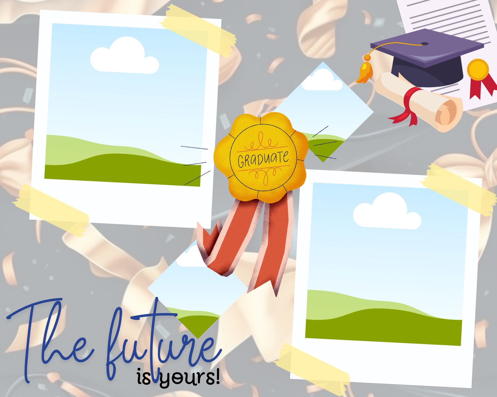 Graduate Digital Scrapbook Template Graduation Scrapbook Bundle Canva ...