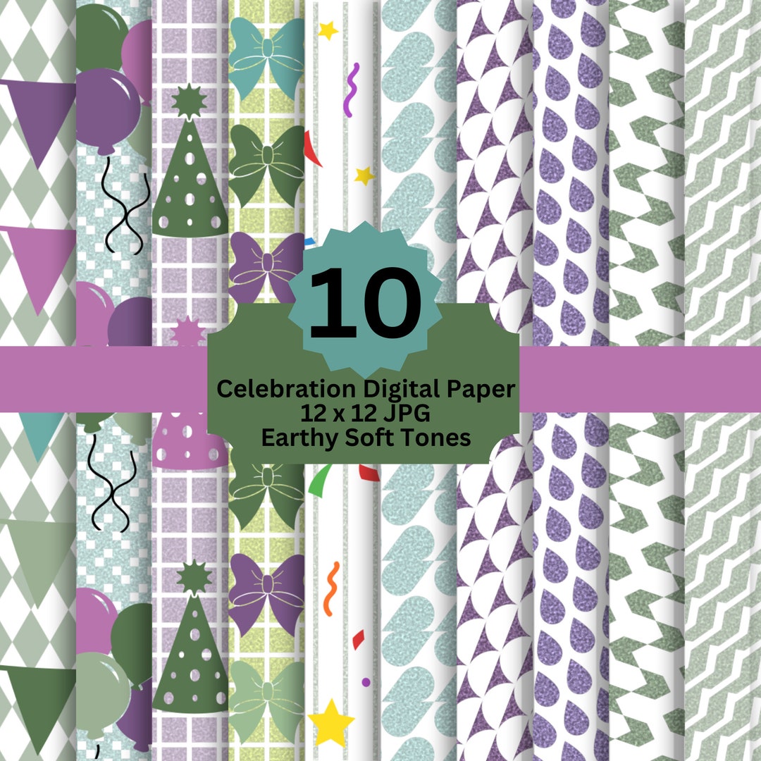 Gift for Digital Scrapbooker Graduation Celebration Digital Paper Craft ...