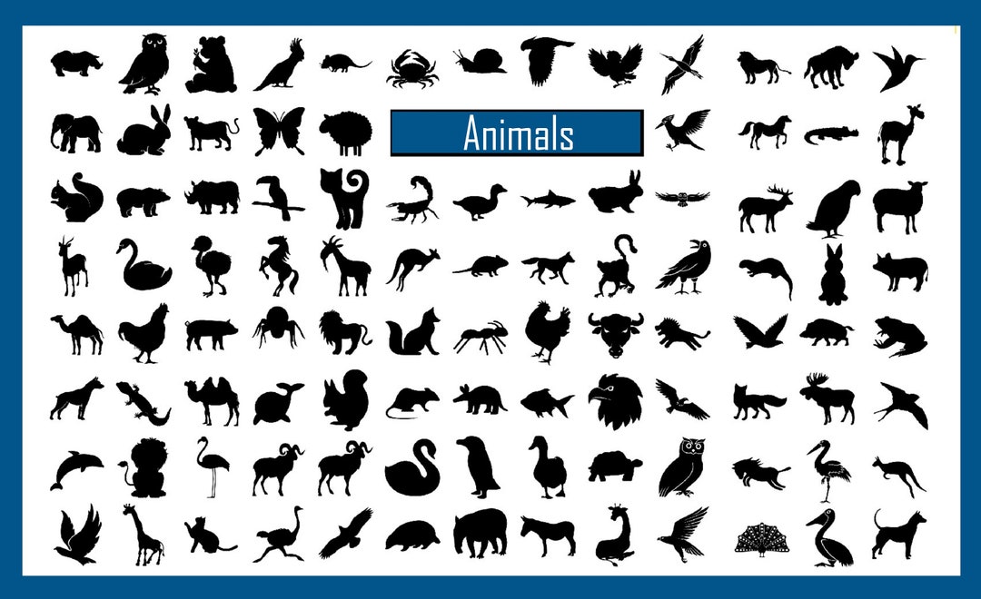 Fun Animals Outlines SVG Assorted Animal Outline Crafts Animal ...