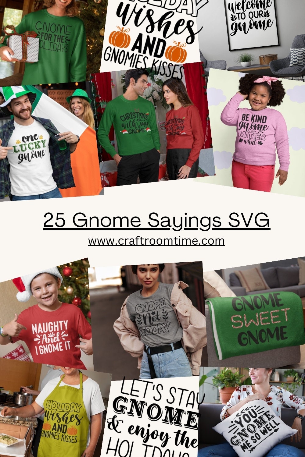 Gnome SVG Bundle Funny Gnome Sayings SVG Files for Circut Gnome Clipart ...