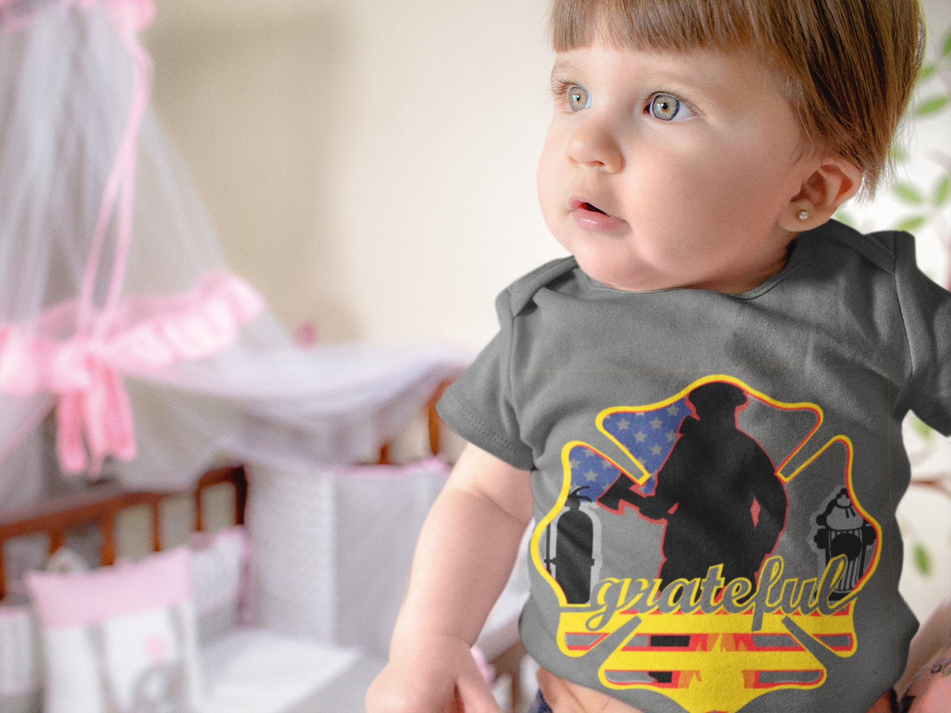 Layered Grateful Firefighter Shadow Box SVG Grateful for Firefighter 3D ...