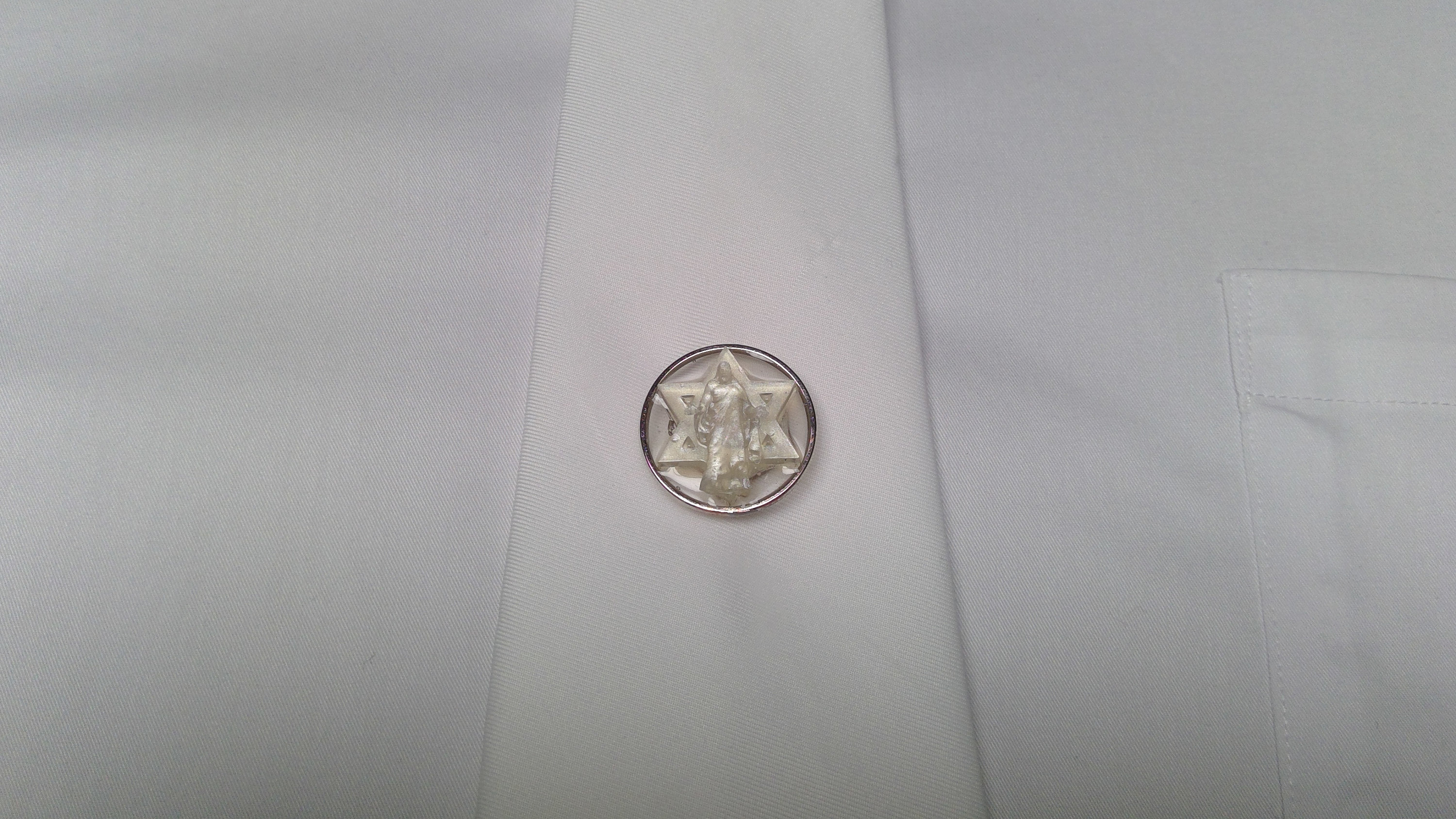 Open Back Bezel Tie Tack or Lapel Pin With Jesus Christ or the Christus ...