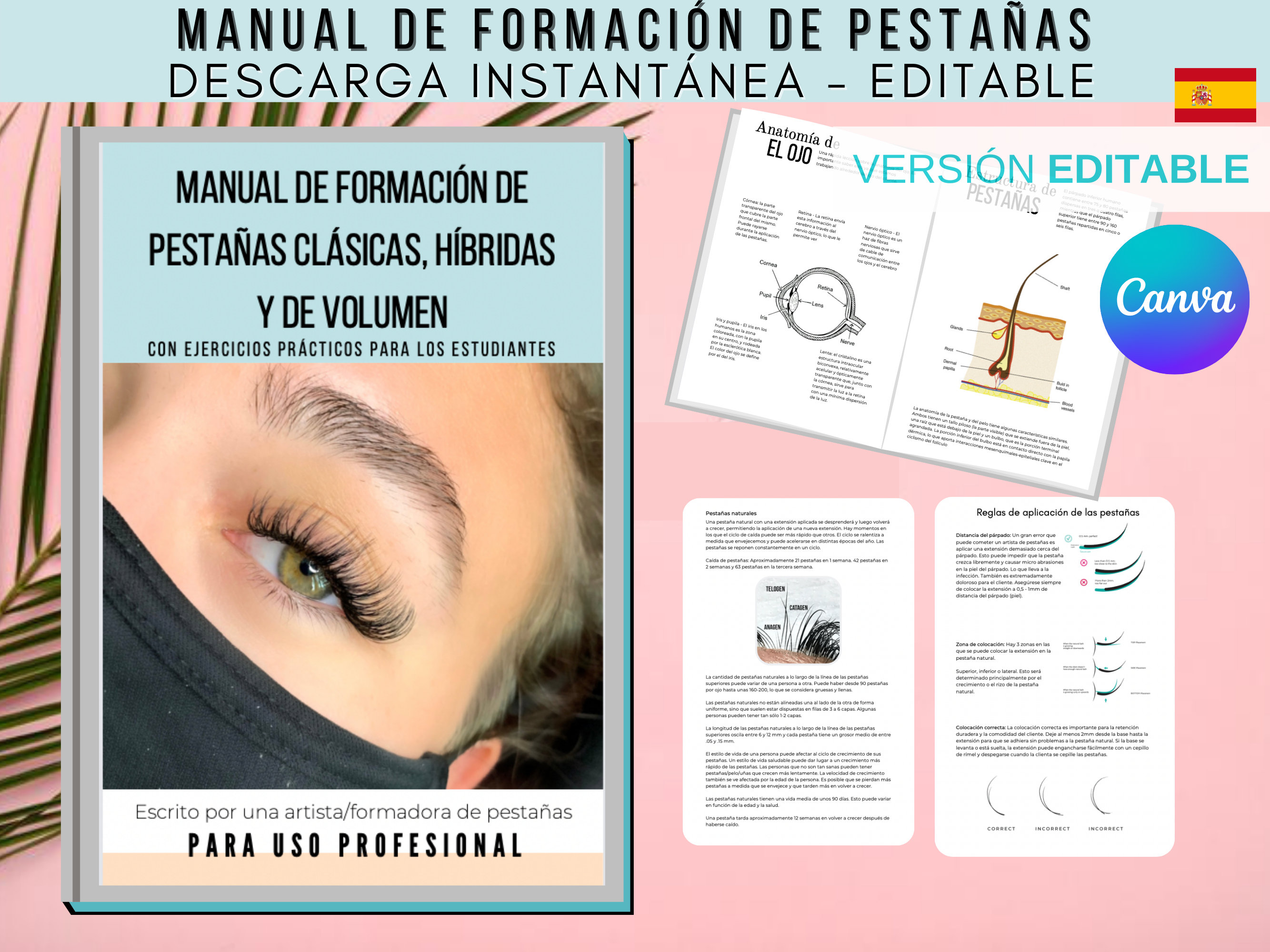 Manual De Formación De Extensiones De Pestañas, Extensiones De Pestañas, Clases De Extensiones ...