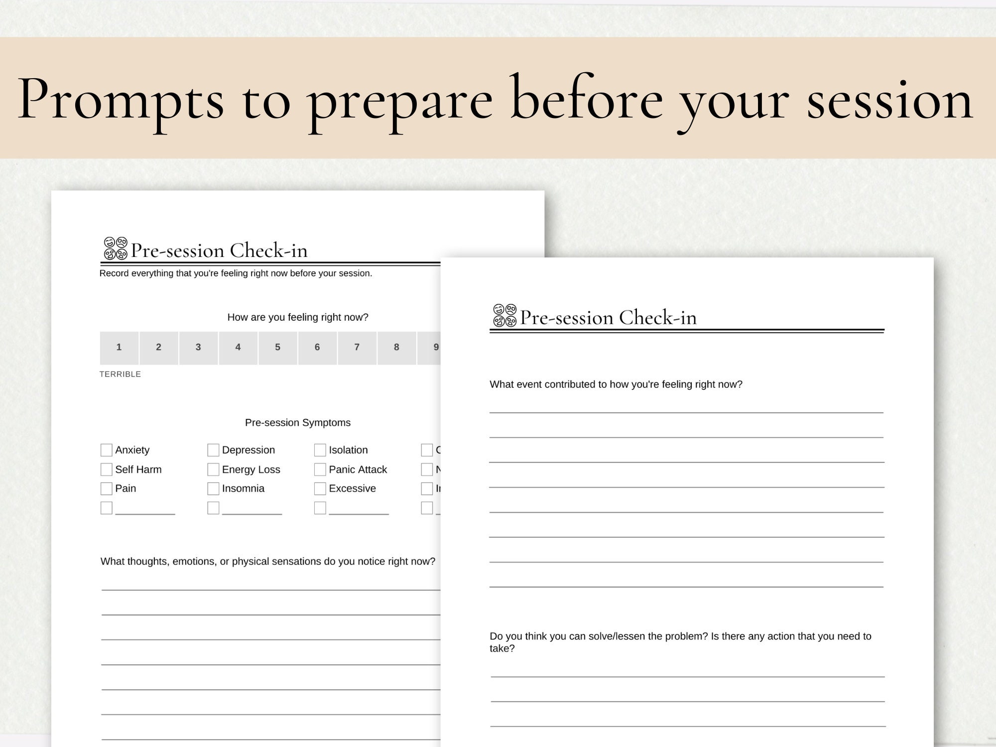 Printable Therapy Journal for Men and Women Therapy Journal Printable ...