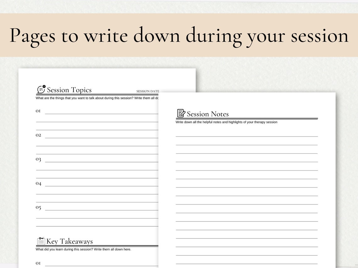Printable Therapy Journal for Men and Women | Therapy Journal Printable ...