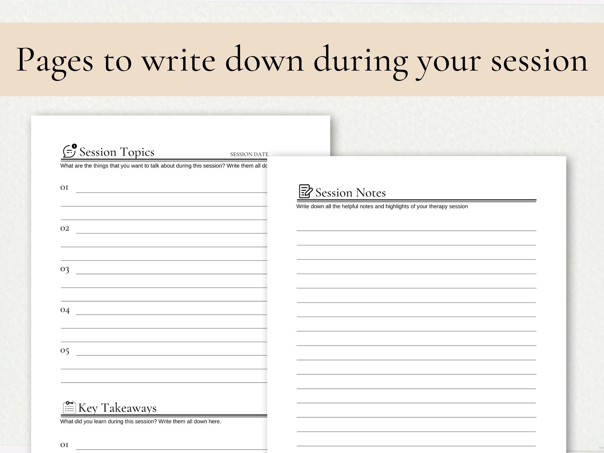 Printable Therapy Journal for Men and Women | Therapy Journal Printable ...