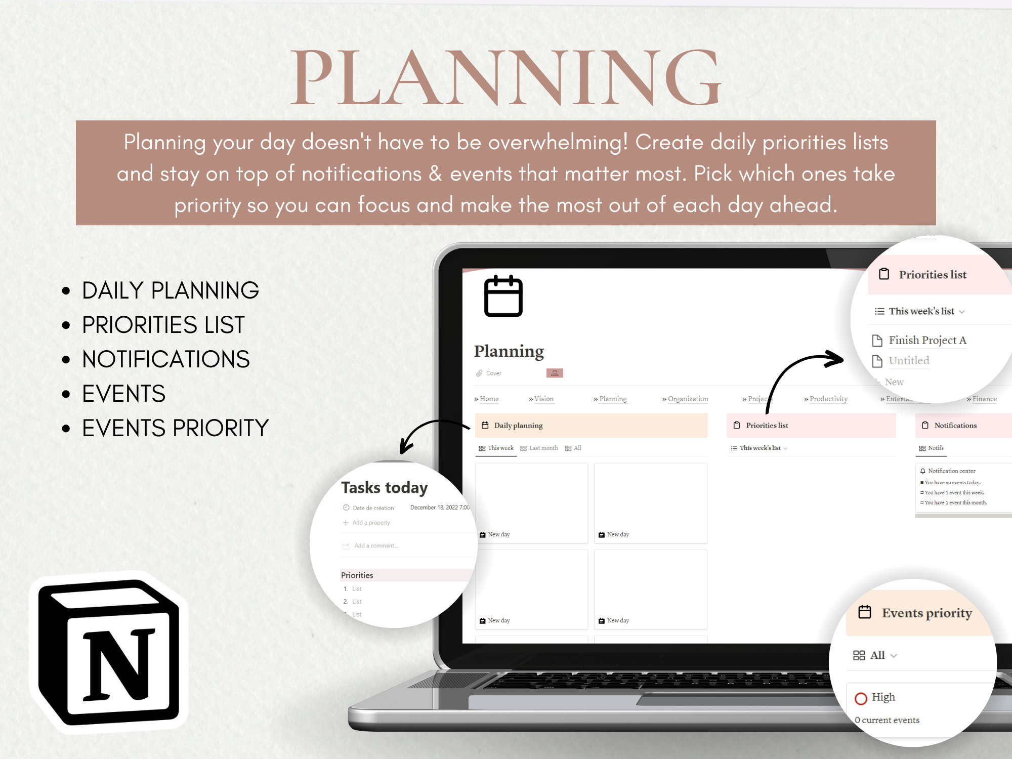 Adhd Notion Template Digital Notion ADHD Personal Life - Etsy