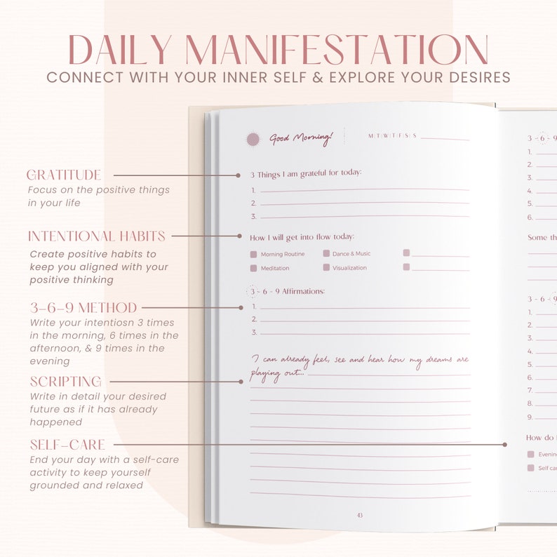 369 Manifestation Journal, Affirmations Journal, Reflection Journal ...