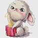 Cute Rabbit Cross Stitch Pattern Cartoon PDF Pattern Hare Embroidery ...