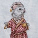 Stoat in Robe Cross Stitch Pattern, Elegant Ermine Embroidery (PDF) - Etsy