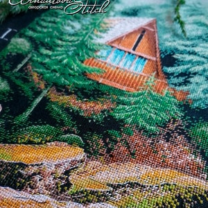 Wooden Cabin Cross Stitch Pattern, Forest Embroidery (PDF Download) - Etsy