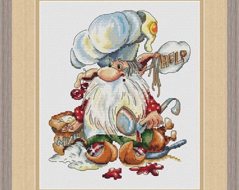 Chef Cross Stitch - Etsy