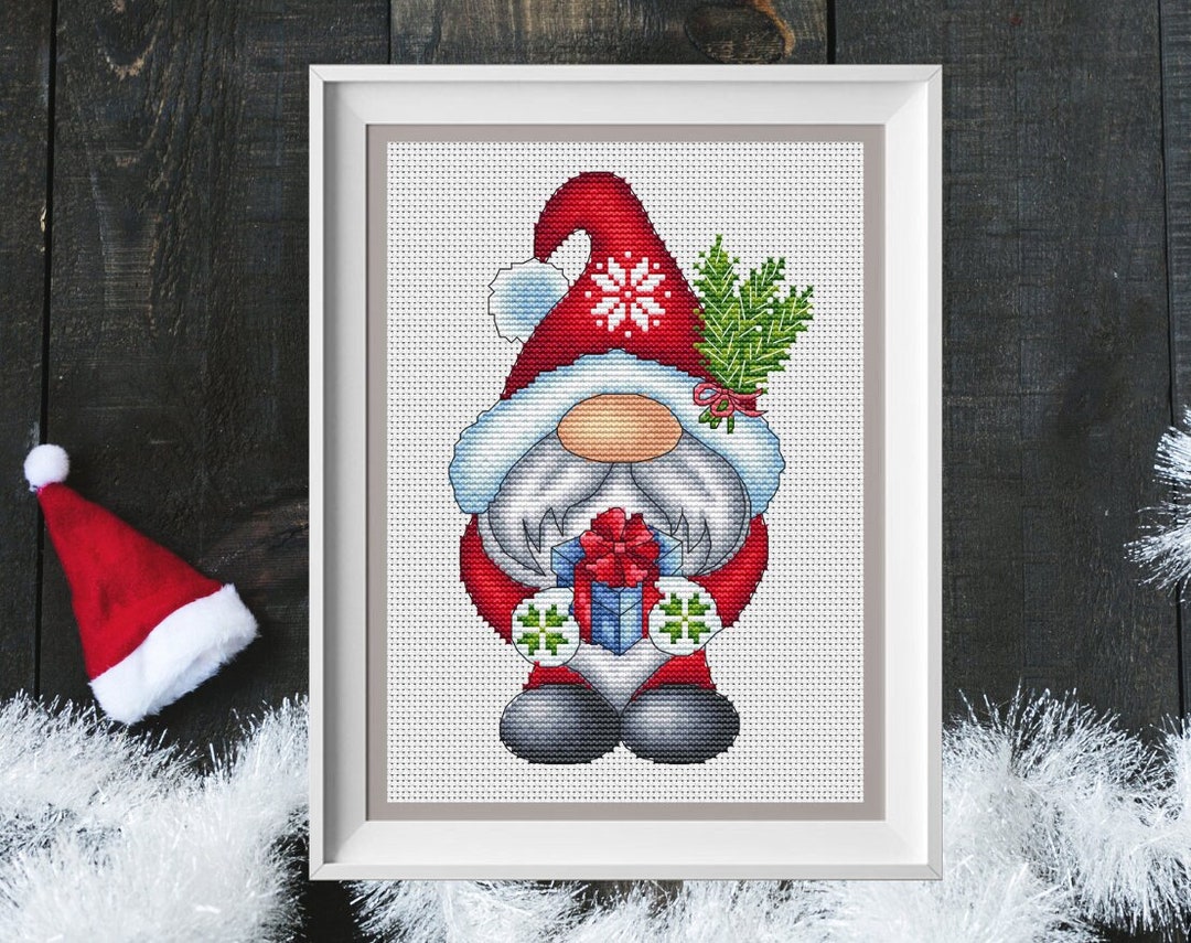 Scandinavian Gnome Cross Stitch Pattern Christmas Gnome PDF - Etsy