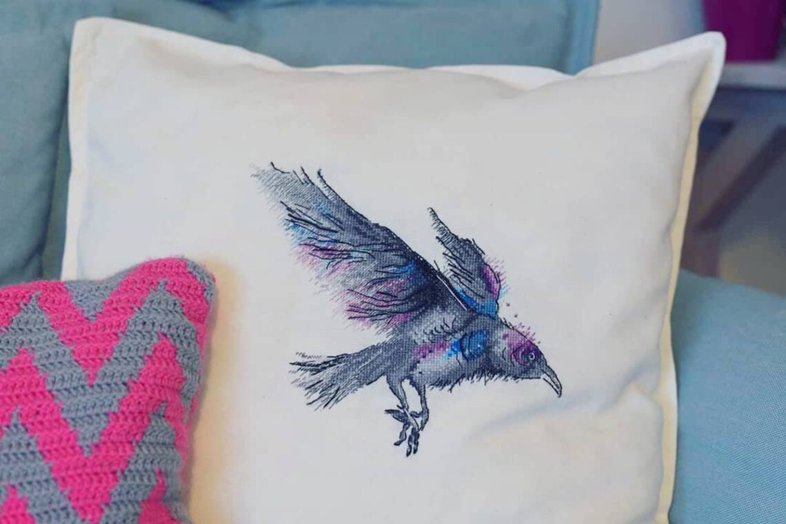 Crow Cross Stitch Pattern Raven PDF Pattern Black Bird - Etsy