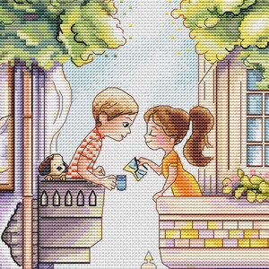 Couple Cross Stitch Pattern Love Pattern Cityscape PDF Pattern - Etsy