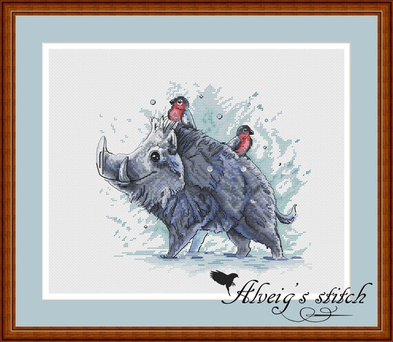 Boar Cross Stitch Pattern Hog Pattern Wild Pig Embroidery - Etsy