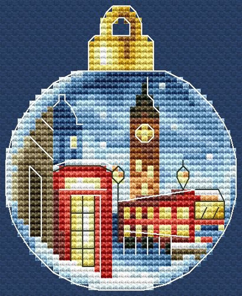 London Cross Stitch Pattern Big Ben Pattern Christmas Ornament - Etsy