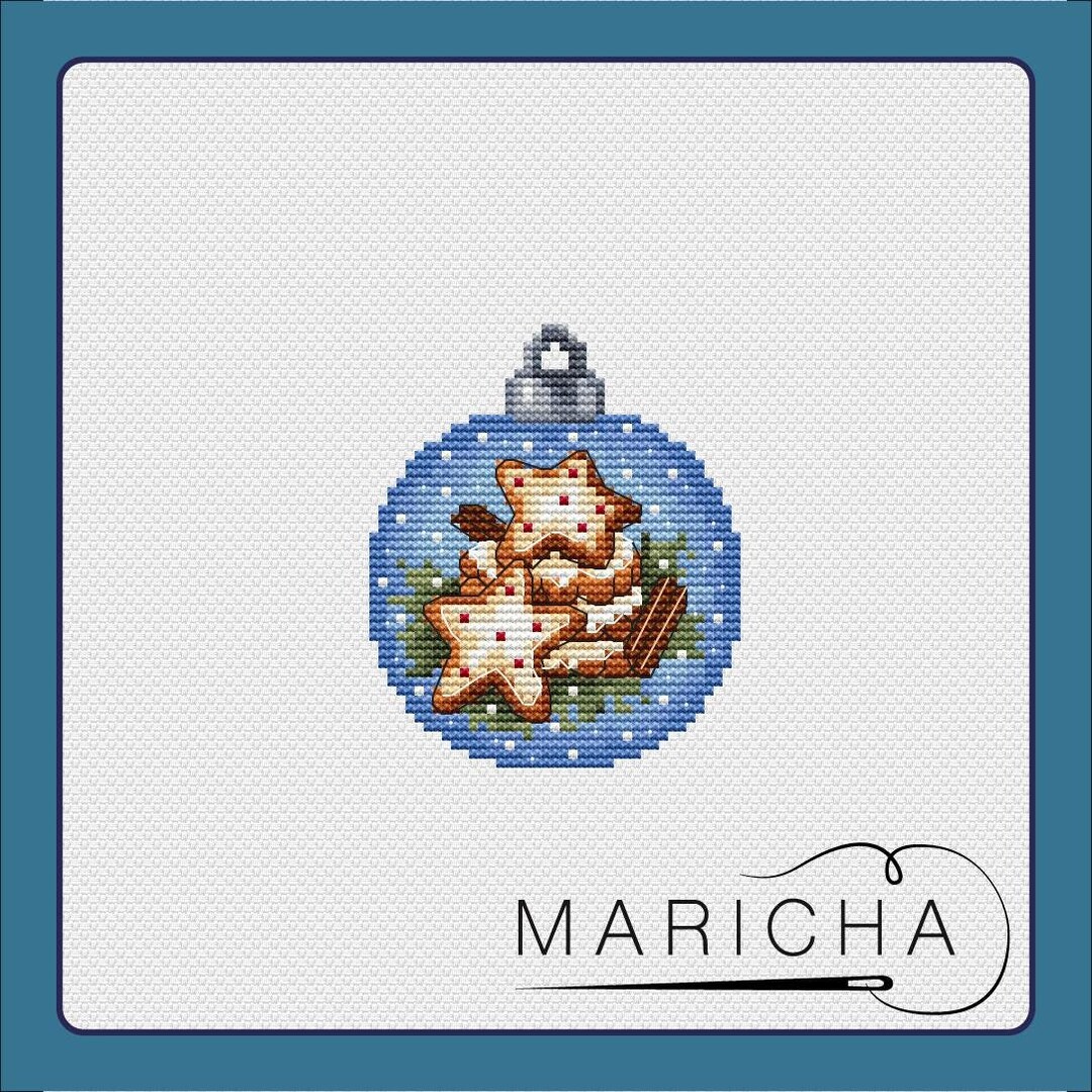 Cookies Cross Stitch Pattern Christmas Ball Pattern Christmas Bauble ...