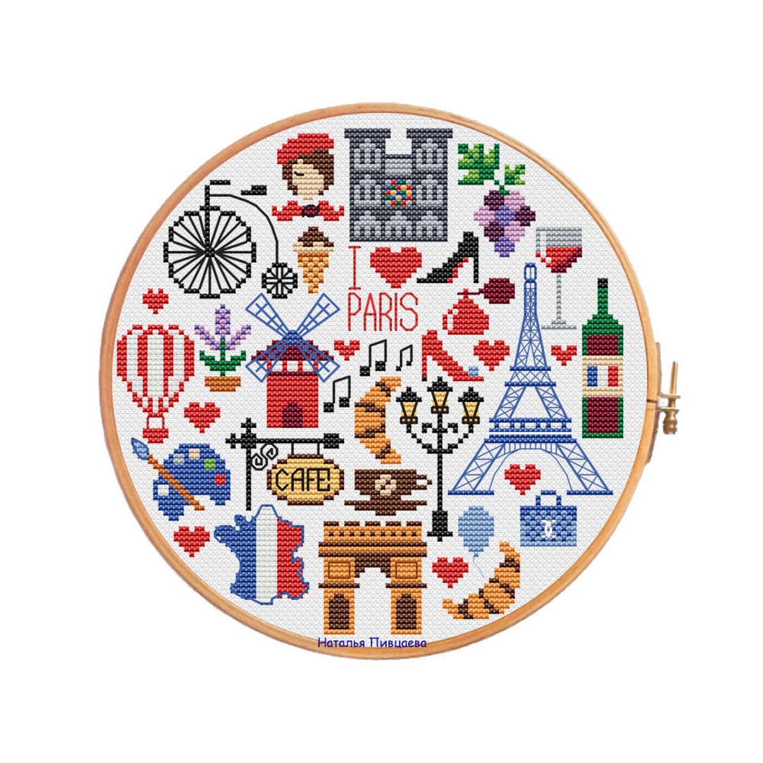 France Cross Stitch Pattern French Sampler PDF Pattern Paris Embroidery ...