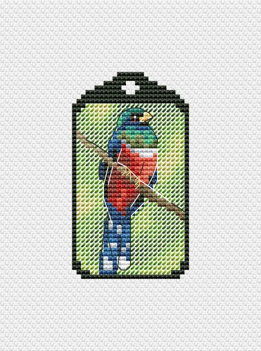 Bird Cross Stitch Pattern Songbird Pattern Keychain PDF Pattern Small ...