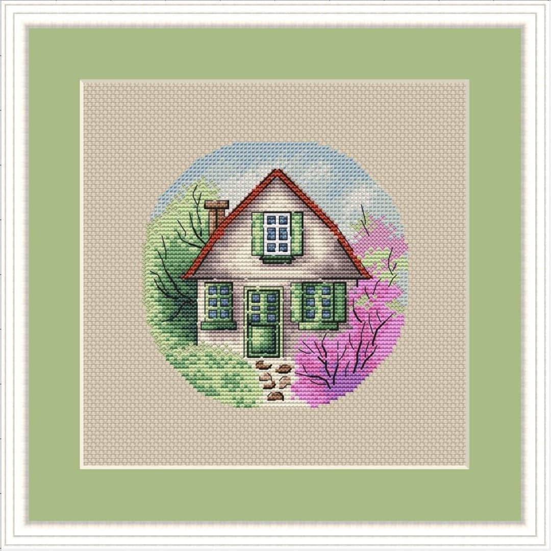 Spring House Cross Stitch Pattern House PDF Pattern Spring Cottage ...