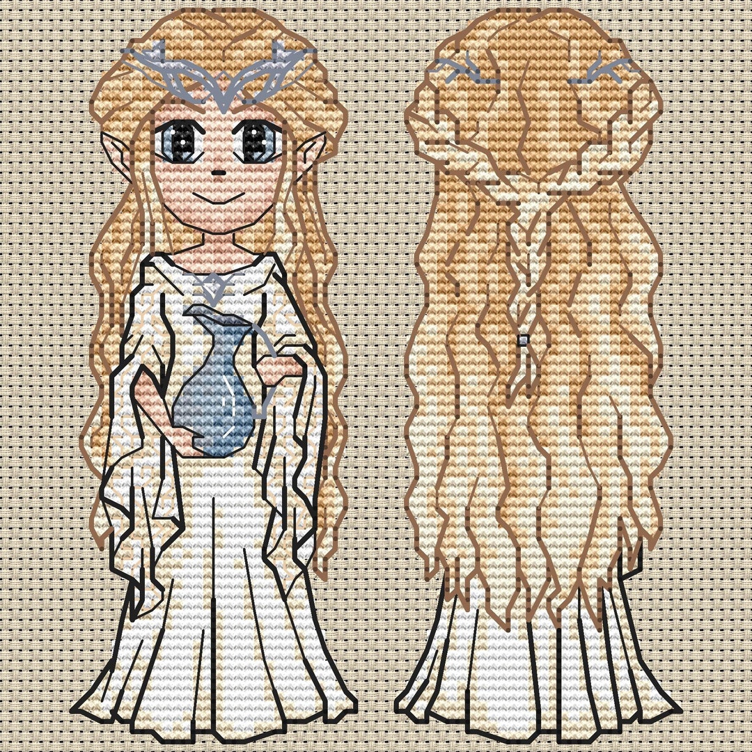 Lady of Light Cross Stitch Pattern Elf Pattern Fantasy Pattern Middle ...