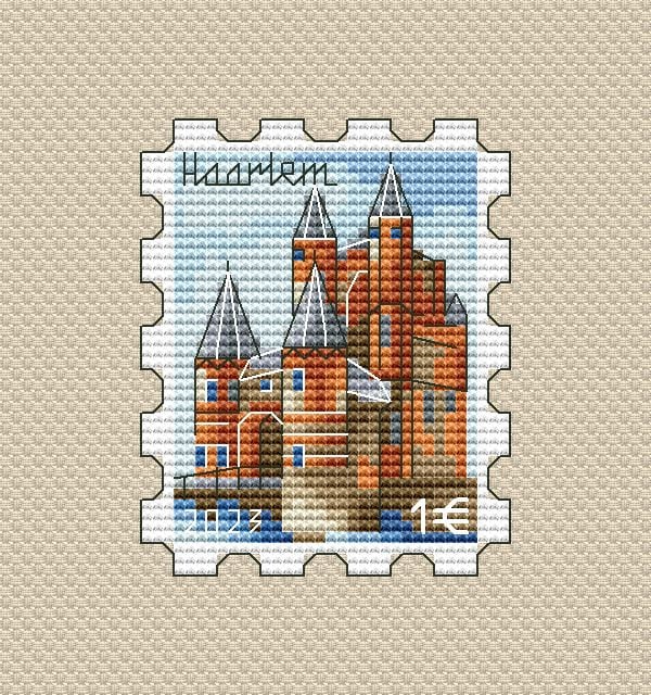 Haarlem Cross Stitch Pattern Postage Stamp Pattern Netherland - Etsy