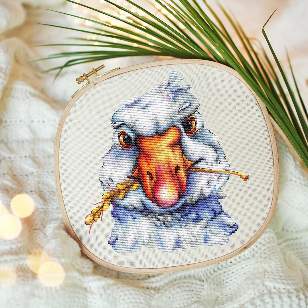 Goose Cross Stitch Pattern Bird Pattern Funny Goose Embroidery Duck ...