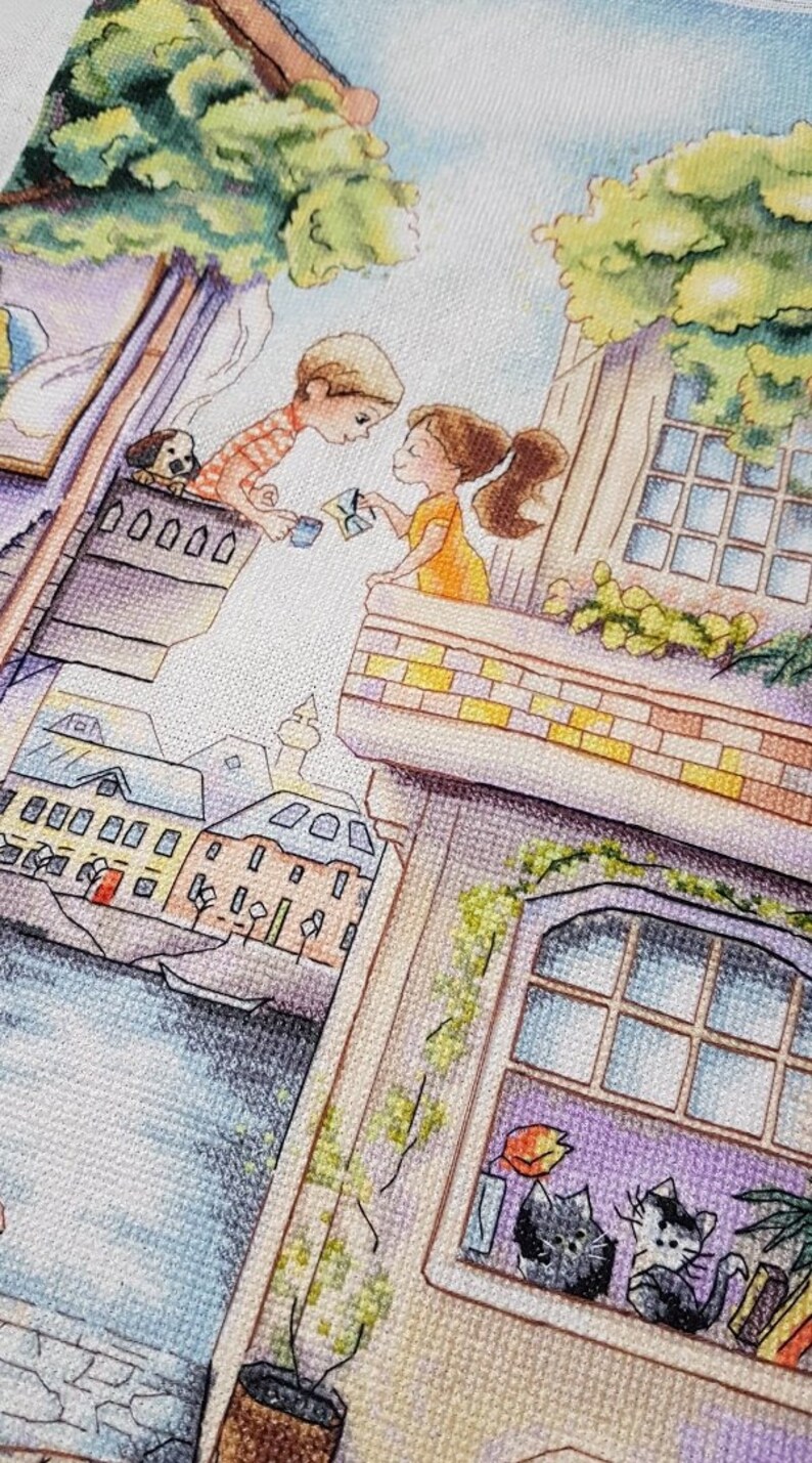 Couple Cross Stitch Pattern Love Pattern Cityscape PDF Pattern - Etsy