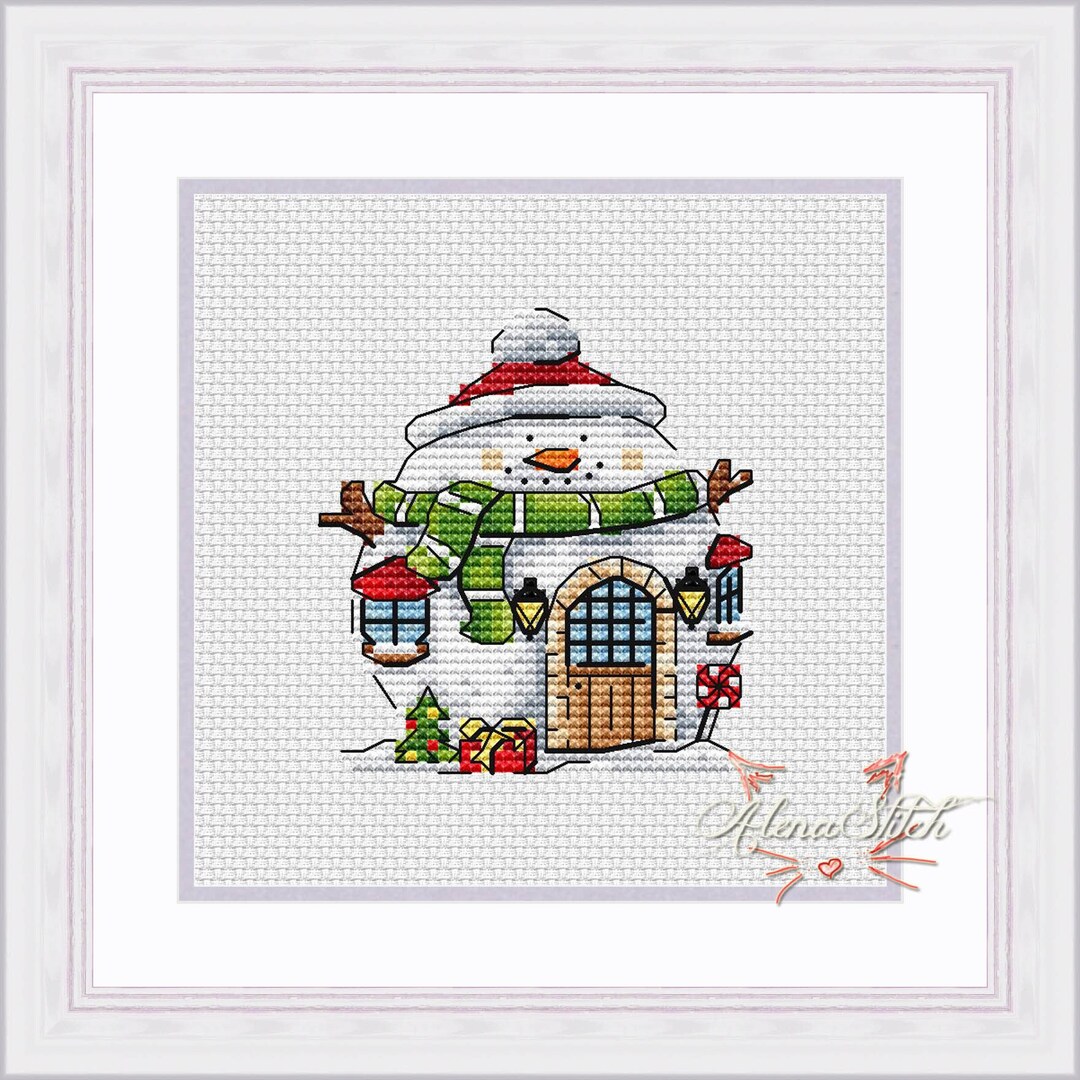 Snowman Cross Stitch Pattern Holiday Pattern Christmas PDF Pattern ...