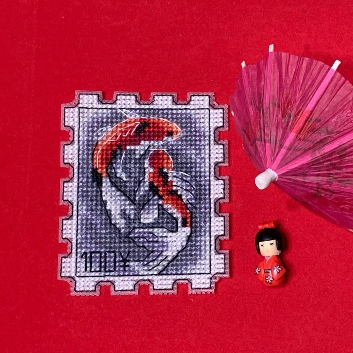Koi Carp Postage Stamp Cross Stitch Pattern (PDF Pattern) - Etsy