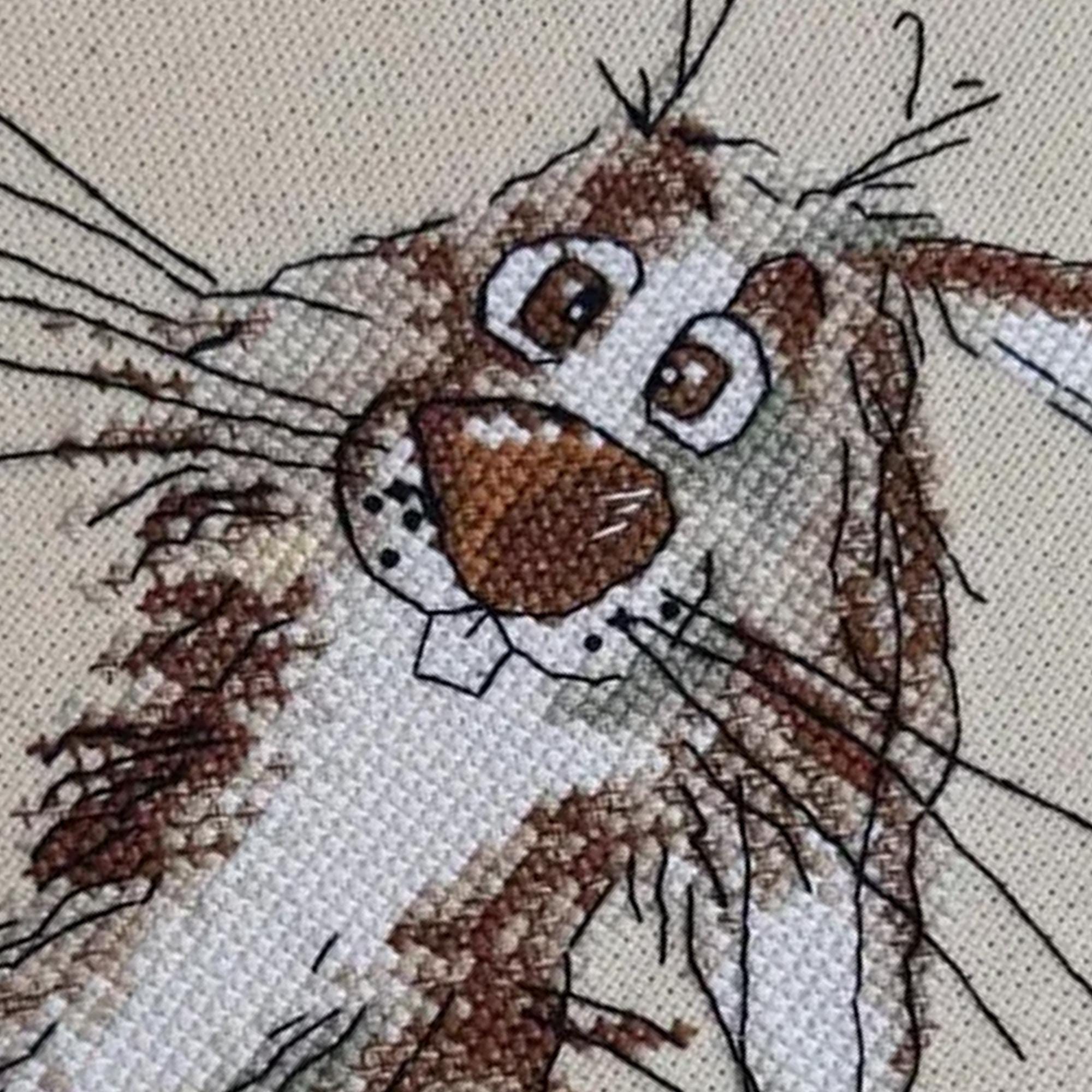 Cartoon Rabbit Cross Stitch Pattern, Funny Bunny Embroidery (PDF ...