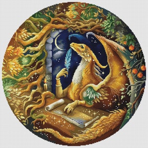 Golden Dragon Cross Stitch Pattern Dragon PDF Pattern Fantasy ...
