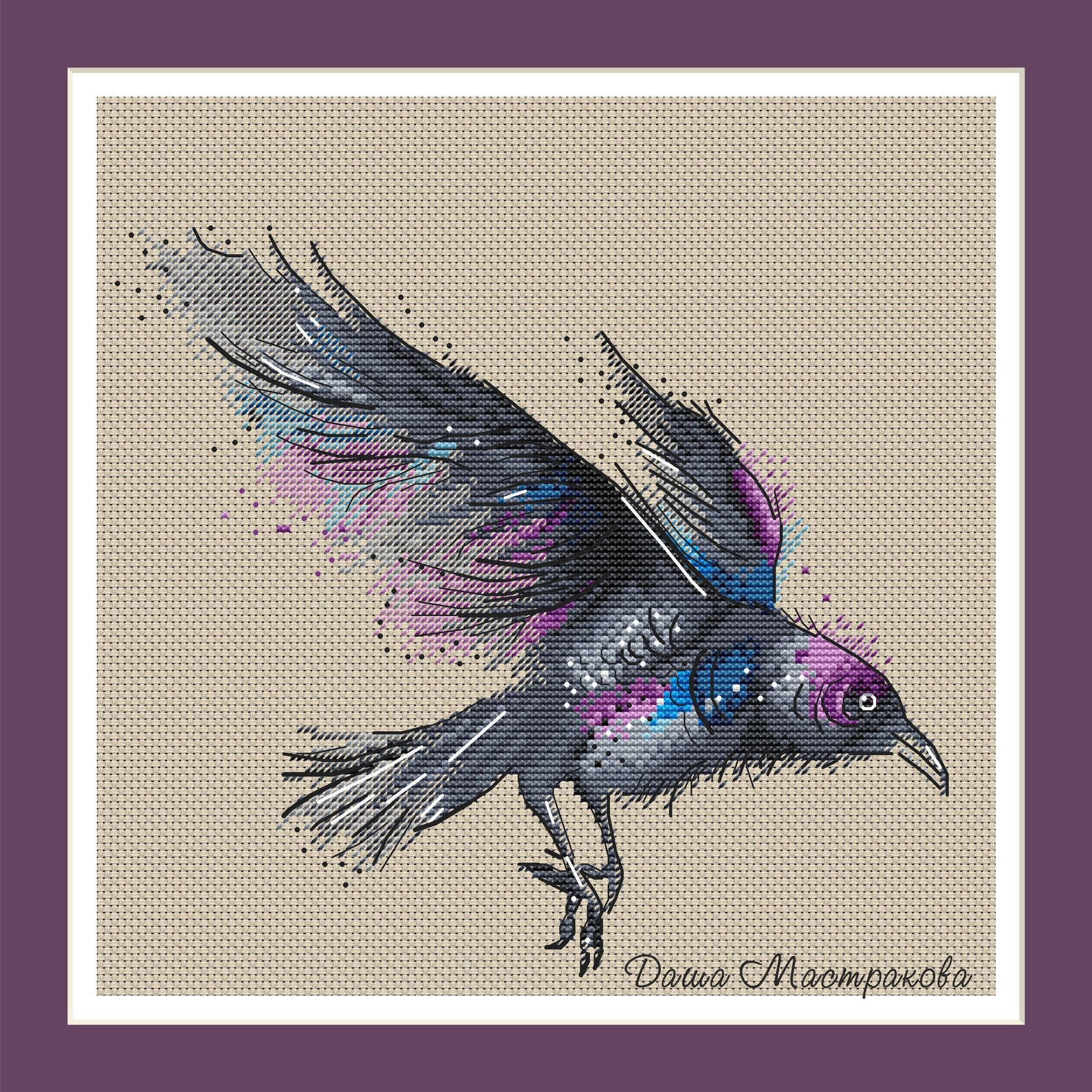 Crow Cross Stitch Pattern Raven PDF Pattern Black Bird - Etsy