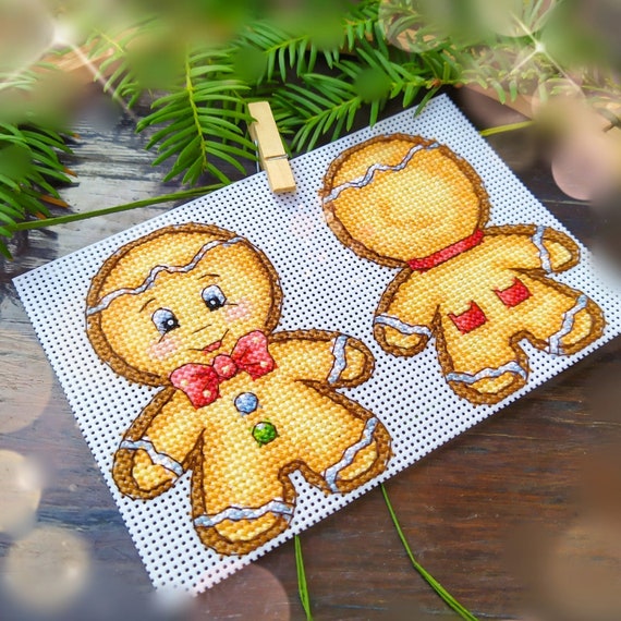 Gingerbread Man Cross Stitch Pattern