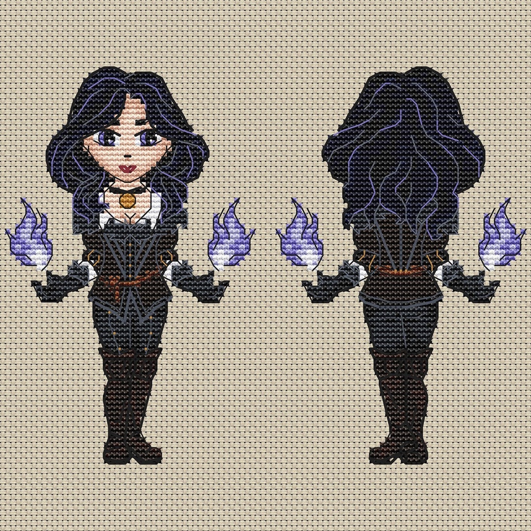 Yennefer Cross Stitch Pattern the Witcher Pattern Sorceress PDF Pattern ...