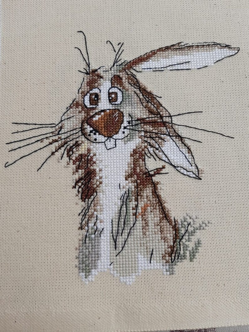 Cute Rabbit Cross Stitch Pattern Cartoon PDF Pattern Hare - Etsy