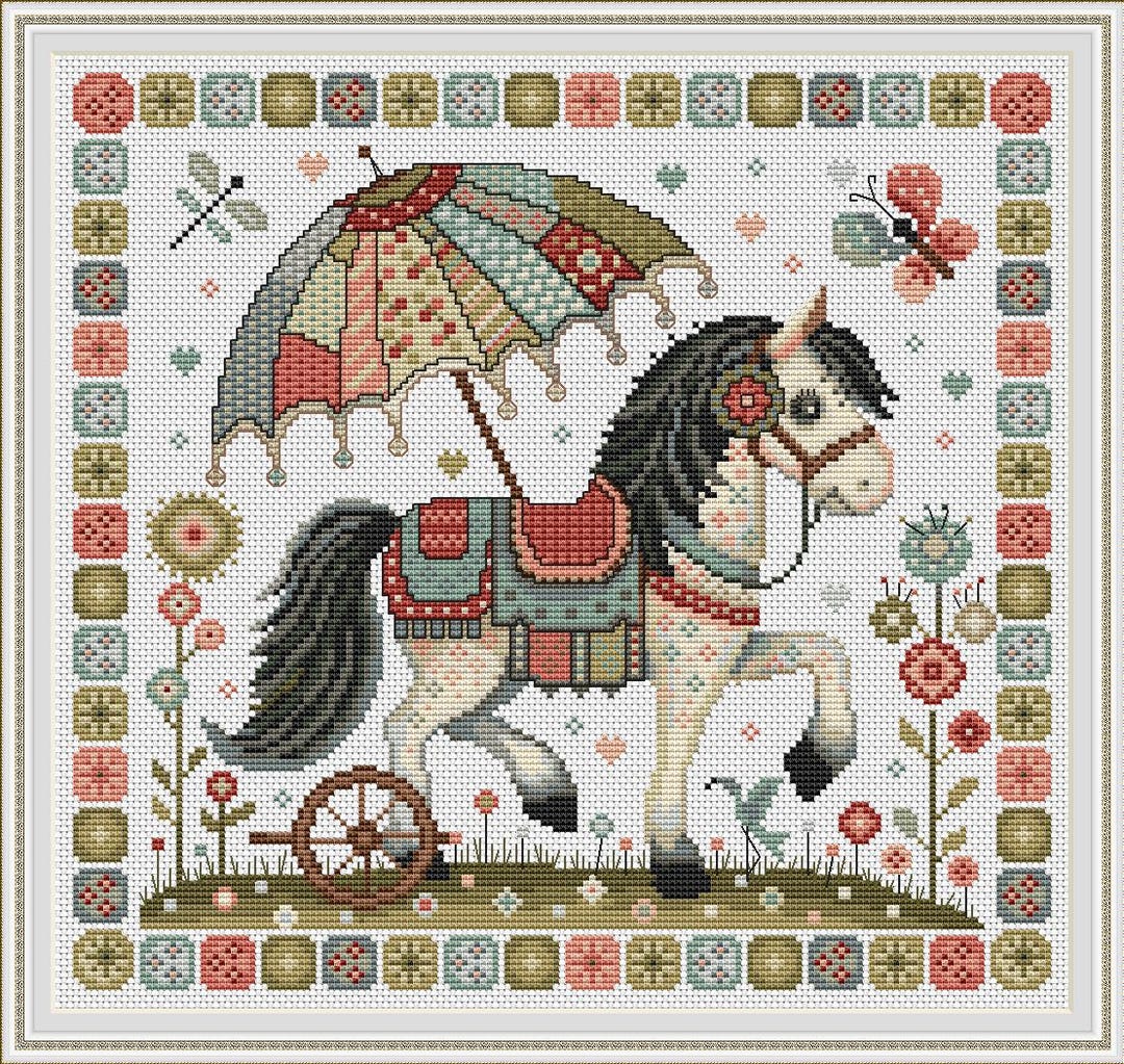 Cute Horse Cross Stitch Pattern Horse PDF Pattern Pony Embroidery ...